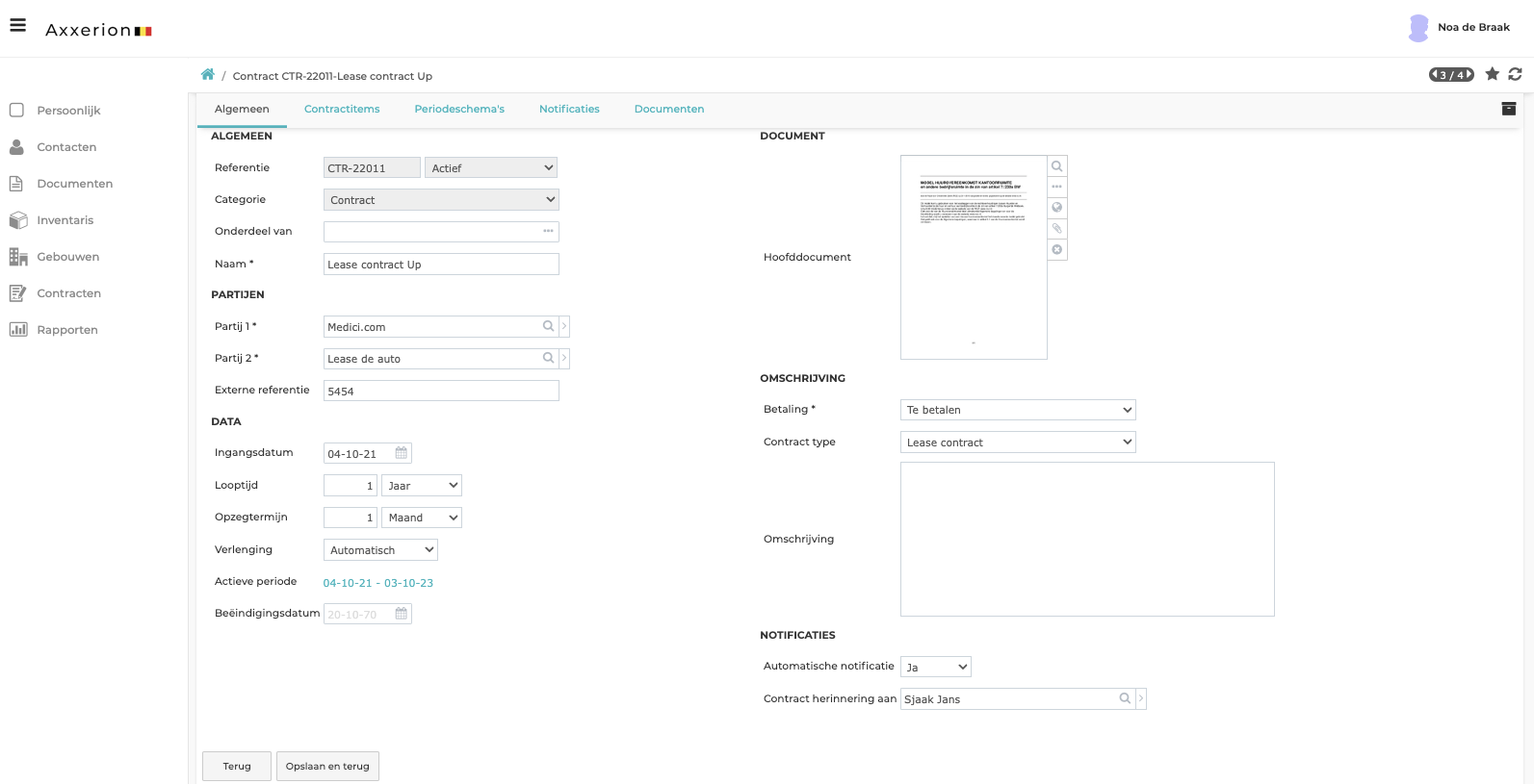 Contractbeheer. Neem acties just-in-time. Houd inzicht en overzicht. – Axxerion